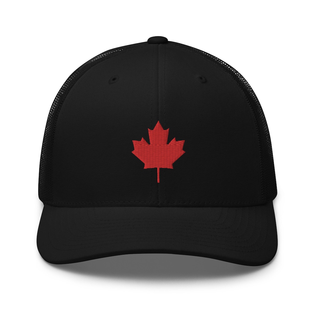Canada Maple Leaf Embroidered Trucker Hat | Maple Leaf Hat | Canada ...