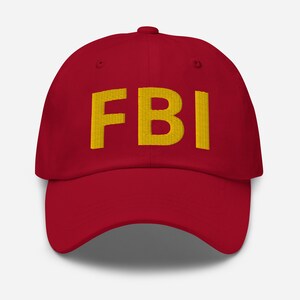 FBI Embroidered Hat | FBI Baseball Cap | FBI Gifts | Special Agent Hat ...