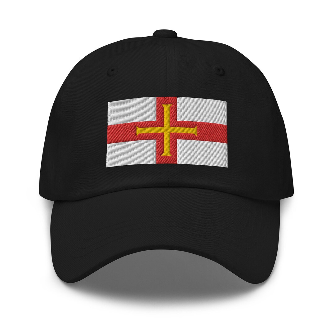 Guernsey Hat, Guernsey Flag Embroidered Baseball Cap, Guernsey Gift ...