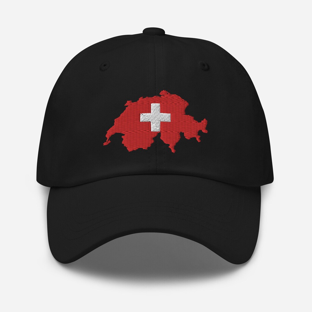 Switzerland Hat, Switzerland Country Flag Outline, Embroidered ...