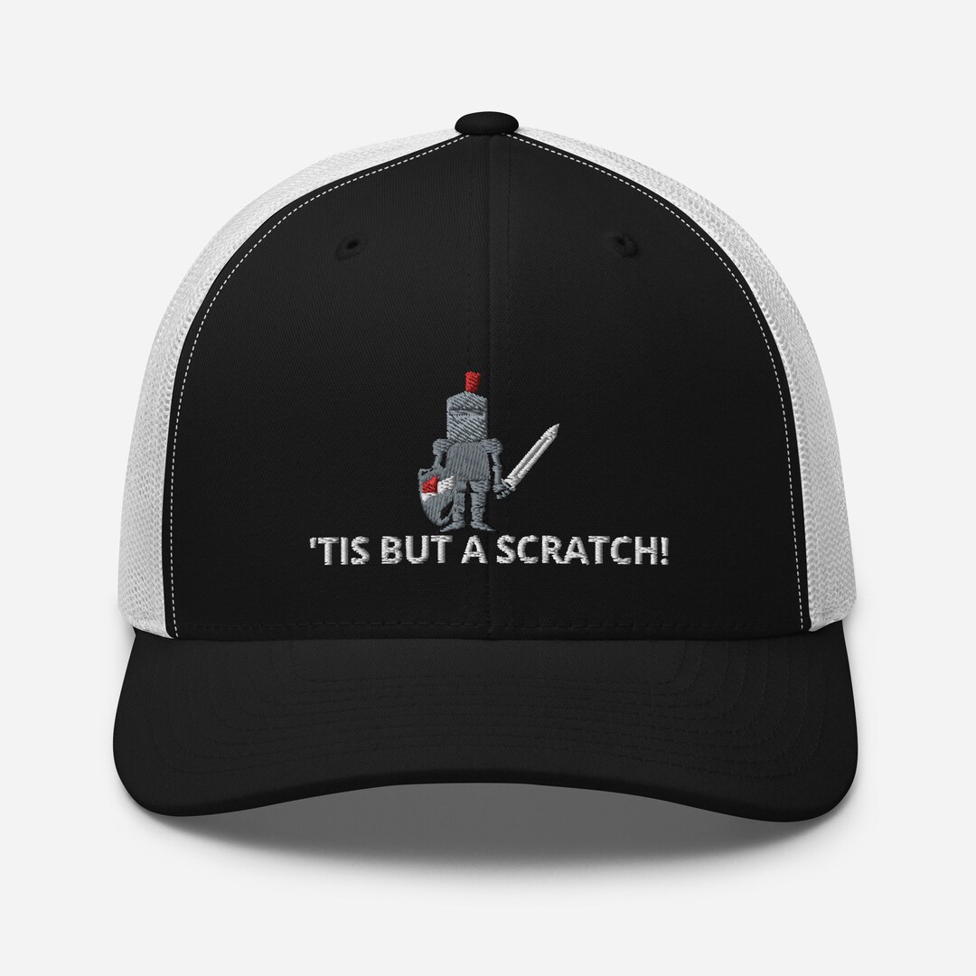 Tis but A Scratch Hat, Embroidered Adjustable Mesh Back Trucker Cap ...