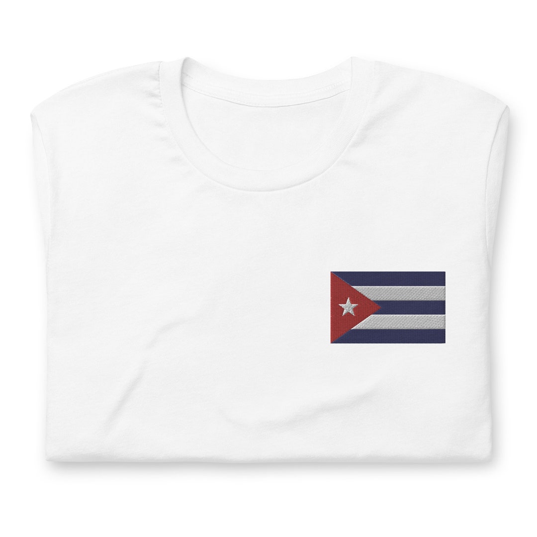 Cuba Shirt, Cuban Flag Embroidered Tshirt, Cuban Roots, Cuban American ...