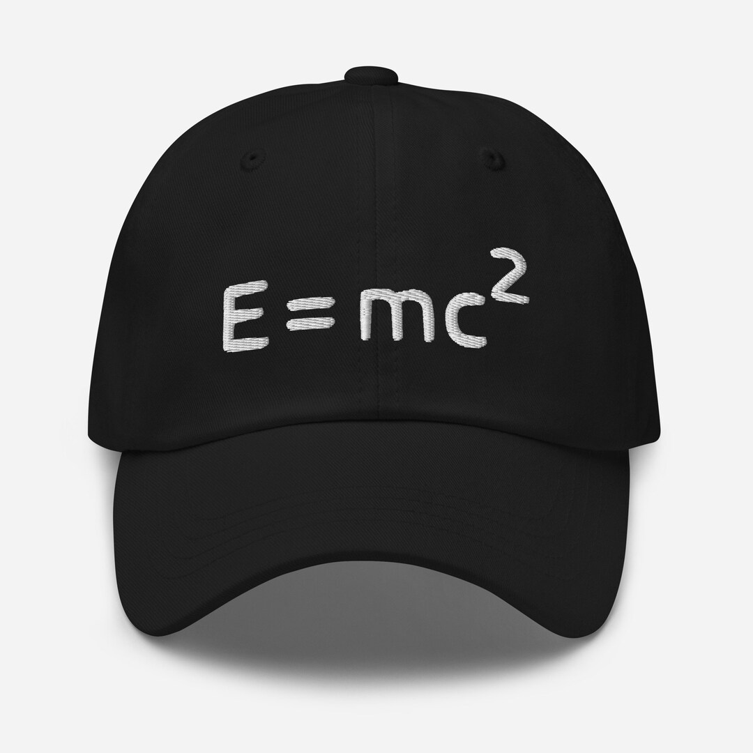 Albert Einstein Formula Embroidered Hat, E = Mc Squared Cap, Math Hat ...