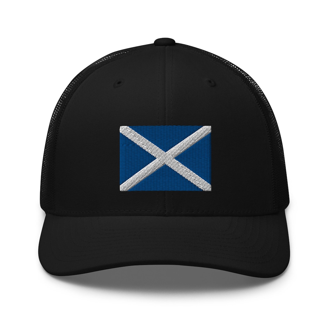 Scotland Flag Embroidered Trucker Hat, Scottish Flag Baseball Cap ...