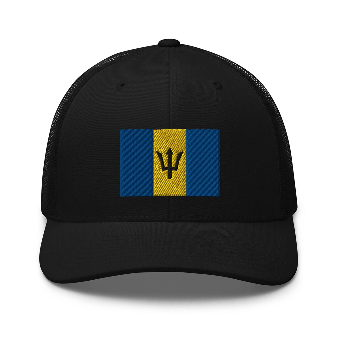 Barbados Flag Hat, Barbados Flag Baseball Cap, Trucker Hat, Mesh Back ...