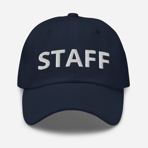 Staff Hat | Worker Boss Manager Employee Costume Embroidered Cap ...