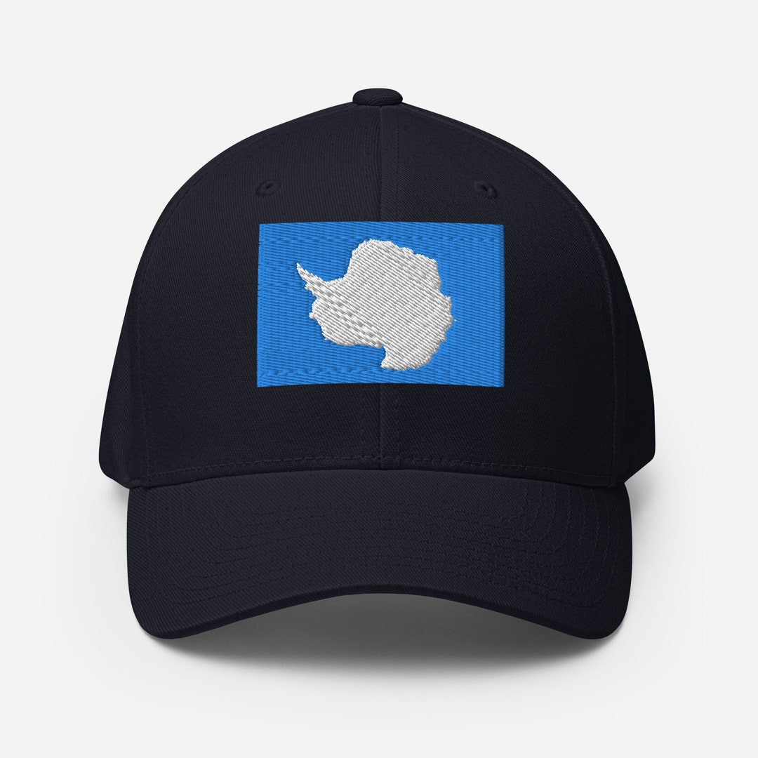 Antarctica Hat, True South Antarctic Flag Embroidered Flexfit Cap ...
