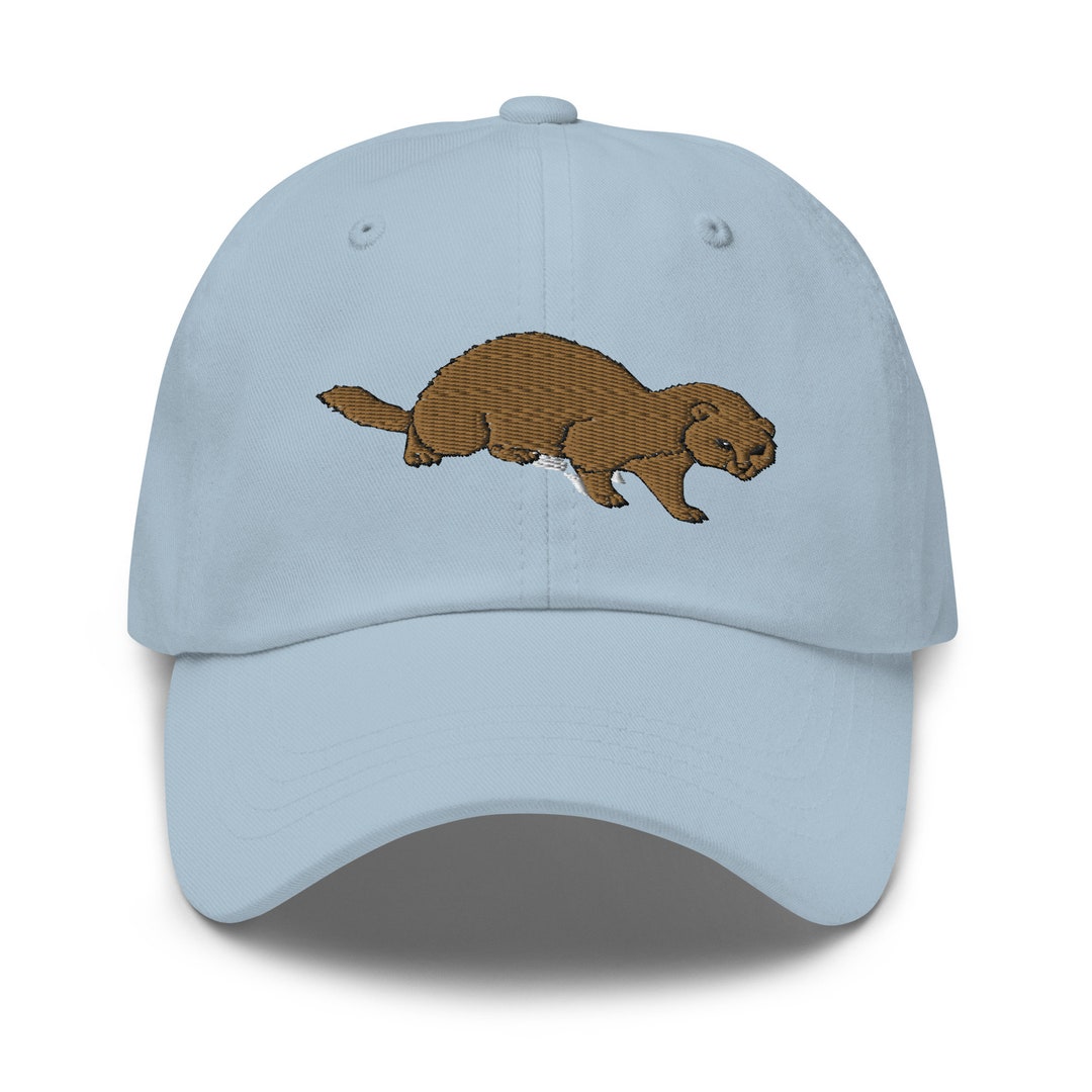 Ferret Hat, Cute Ferret Animal Embroidered Baseball Cap, Weasel Hat ...