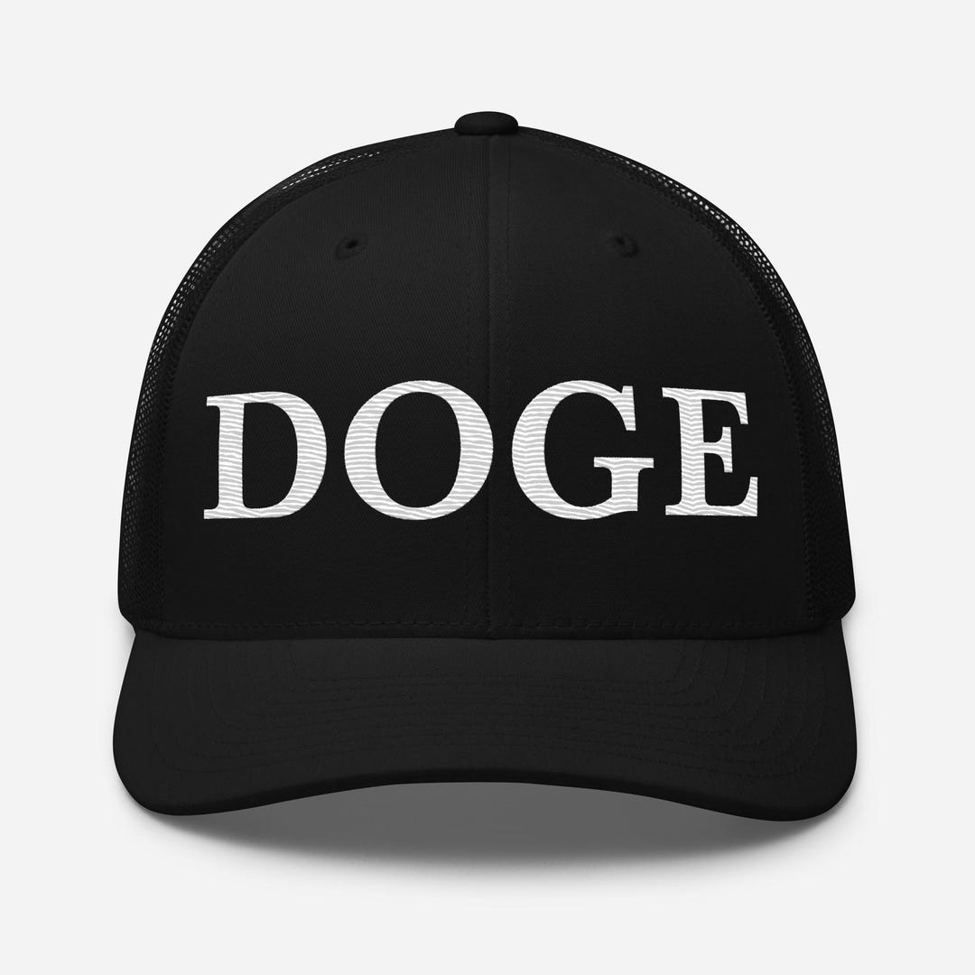DOGE Hat, Department of Government Efficiency Embroidered Mesh Trucker ...