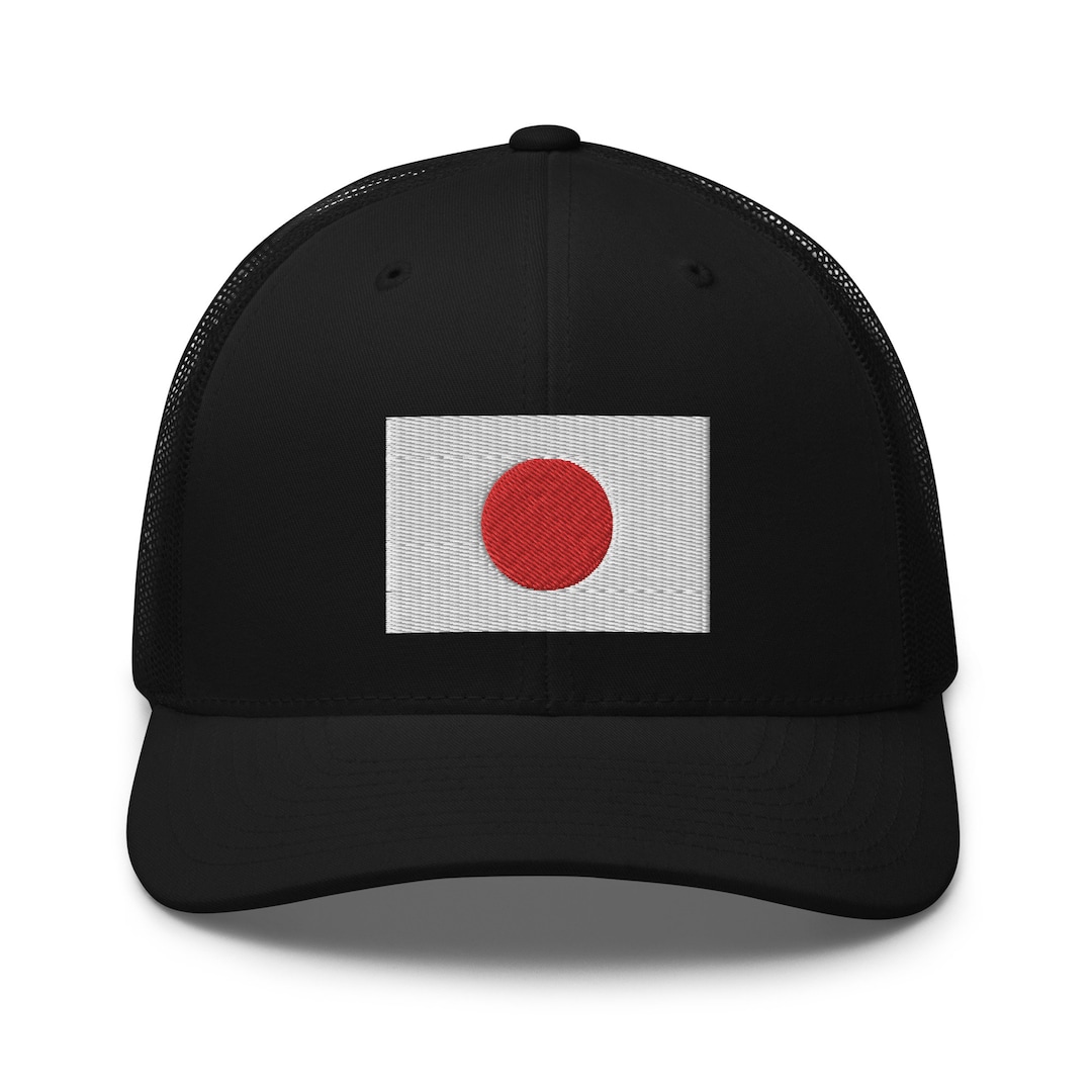 Japan Flag Embroidered Trucker Hat, Japanese Flag Hat, Japan Soccer ...