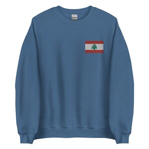 Lebanon Sweatshirt, Lebanese Flag Embroidered Crewneck Sweater, Lebanon ...