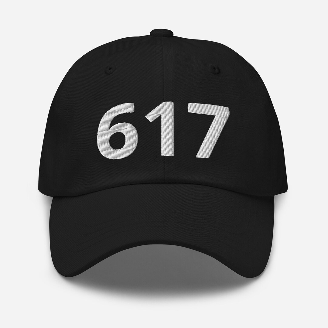 617 Area Code Embroidered Hat, Boston MA Area Code Cap, Boston Gifts ...