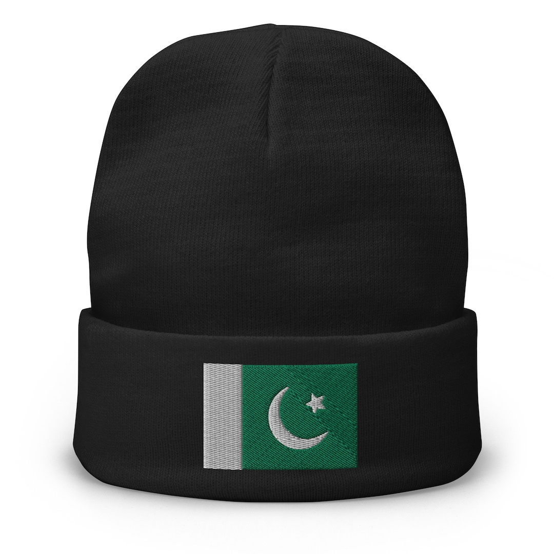 Pakistan Flag Embroidered Beanie, Pakistani Flag Winter Hat, Pakistan ...