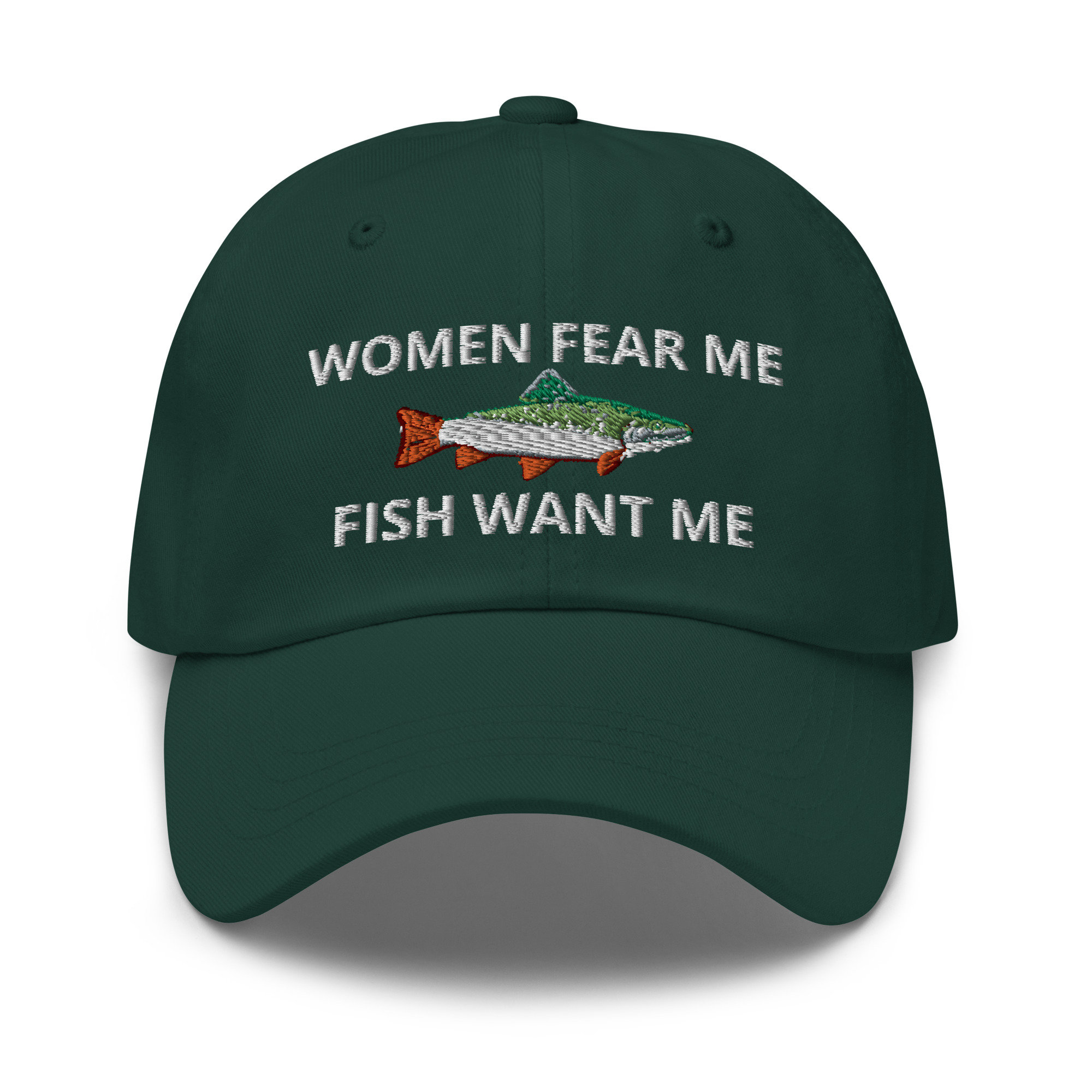 Women Fear Me Fish Want Me Hat Fish Want Me Embroidered - Etsy