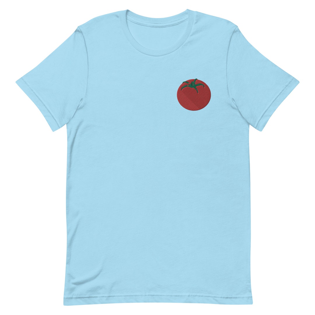 Tomato Shirt, Tomato Fruit Embroidered Crewneck Tshirt, Tomato Gifts ...