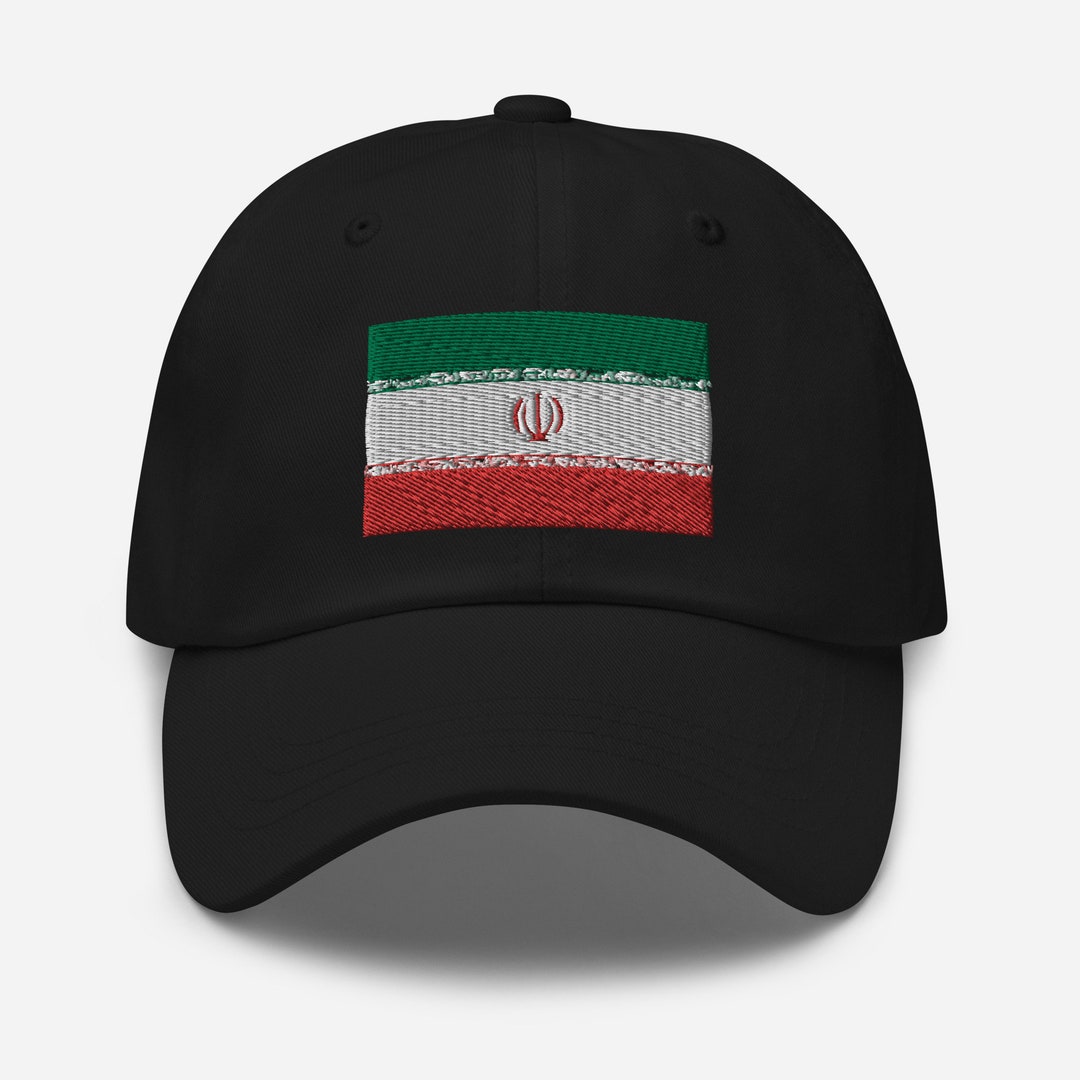 Iran Flag Hat, Iranian Flag Embroidered Hat, Made in the USA, Iran ...