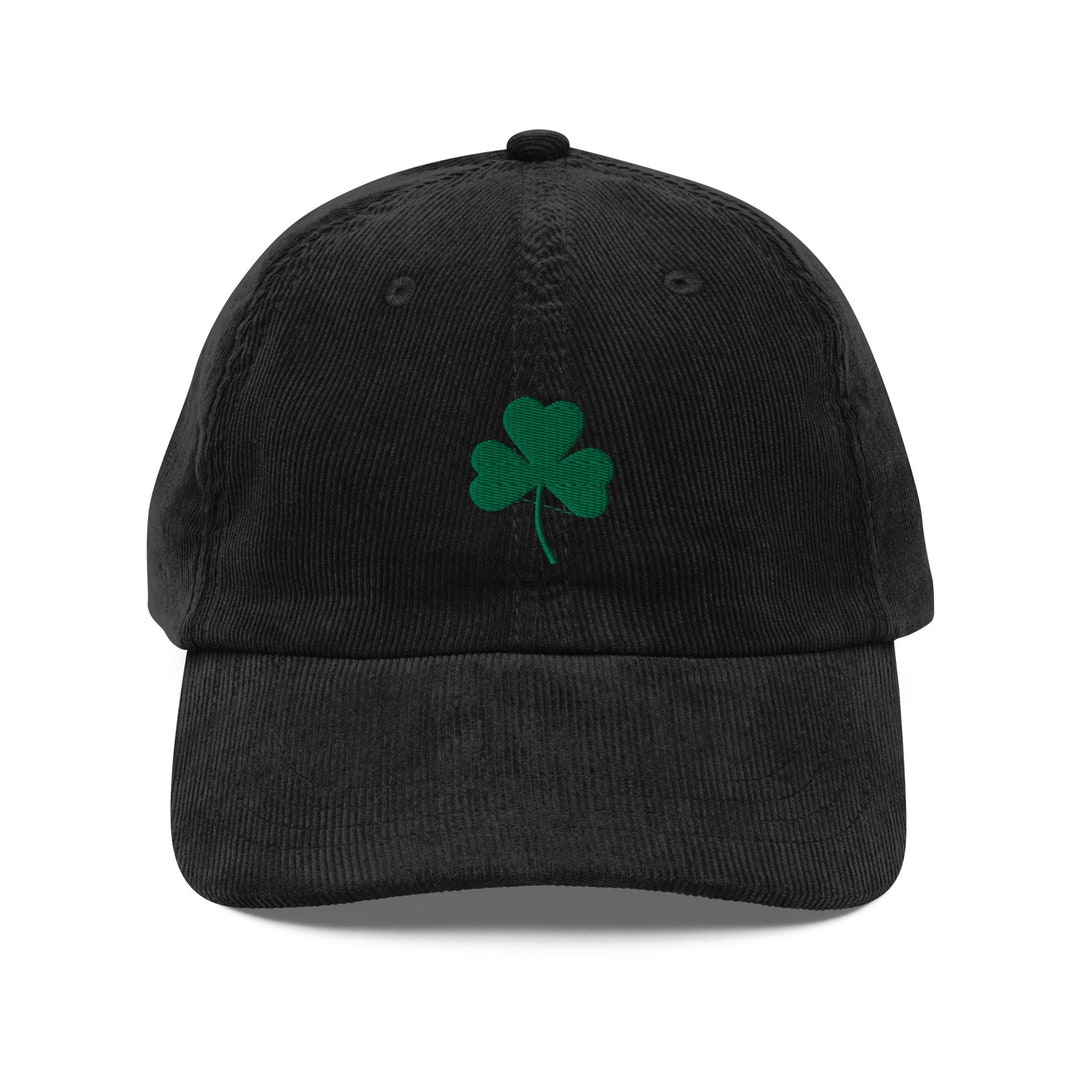 Thee Leaf Clover Irish Shamrock Hat, Vintage Handmade Embroidered ...