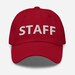 Staff Hat Worker Boss Manager Employee Costume Embroidered Cap Staff ...