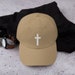 Christian Cross Embroidered Hat, Christianity Jesus Sacred Cross Ball ...