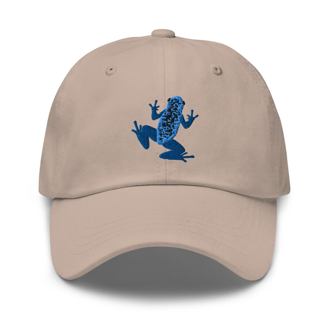Poison Dart Frog Hat, Embroidered Adjustable Dad Hat, Amphibian Cap ...