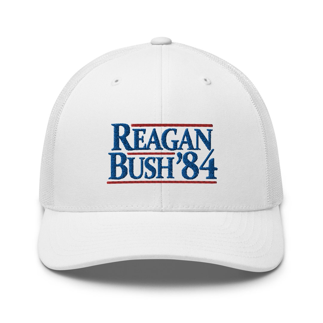 Reagan Bush 84 Hat, Vintage Ronald Reagan George HW Bush 1984 Election ...