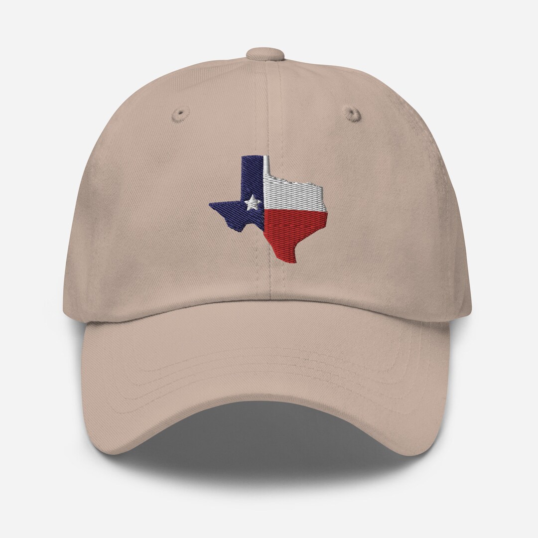 Texas Hat, Texas State Flag Outline Embroidered Minimalist Design ...