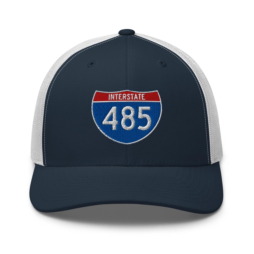 Interstate 485 Hat, I-485 Road Sign Embroidered Adjustable Mesh Back ...