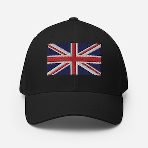 Great Britain Hat, Union Jack Flag Embroidered Flexfit Cap, British ...