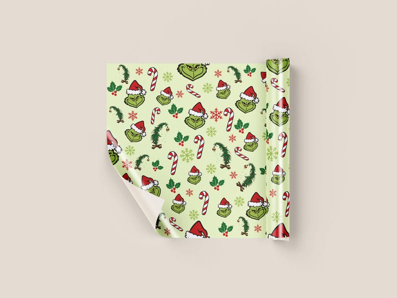 Seamless Digital Paper, Grinch Patterns, Seamless Papers, Digital Download Xmas Printable Pdf ...