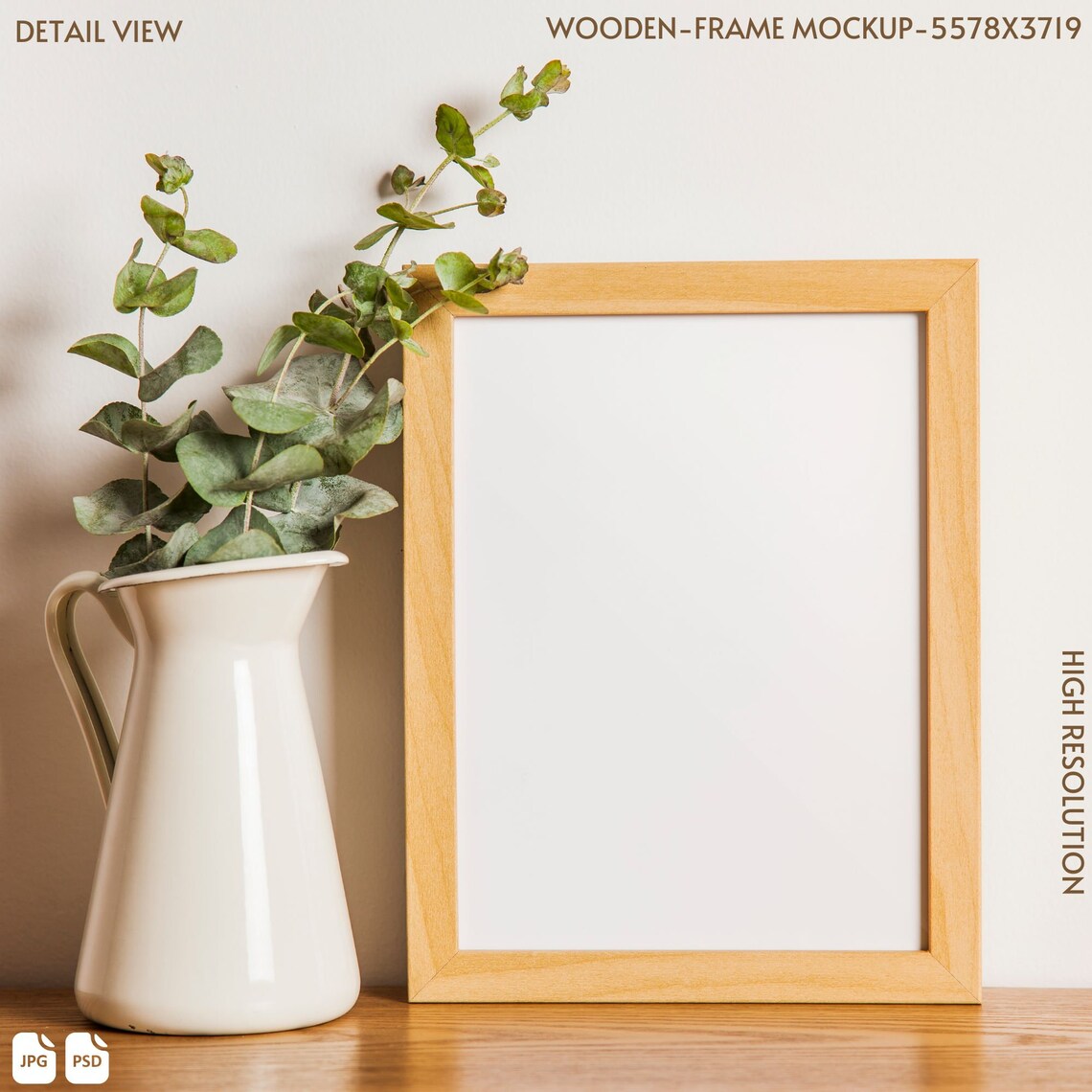 Frame Mockup Wooden Frame, Wallpaper Mockup, Vertical Frame Mockup - Etsy