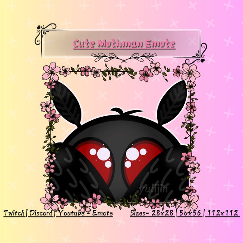 Mothman Twitch Stream, Discord Emote - Etsy