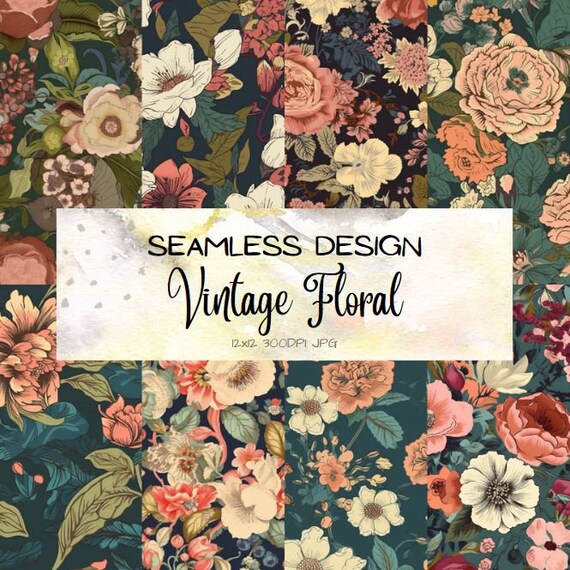 Vintage Flower Pattern Png