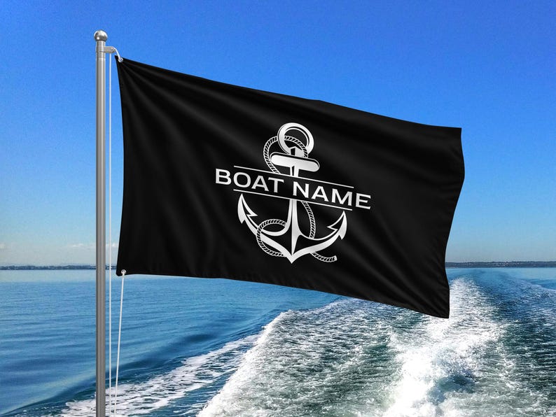 Personalized Nautical Boat Flag: Double-sided for Sailors and Boaters ...