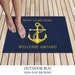 Welcome Aboard Rug, Outdoor Rug for Boats, Custom Family Boat Gift ...