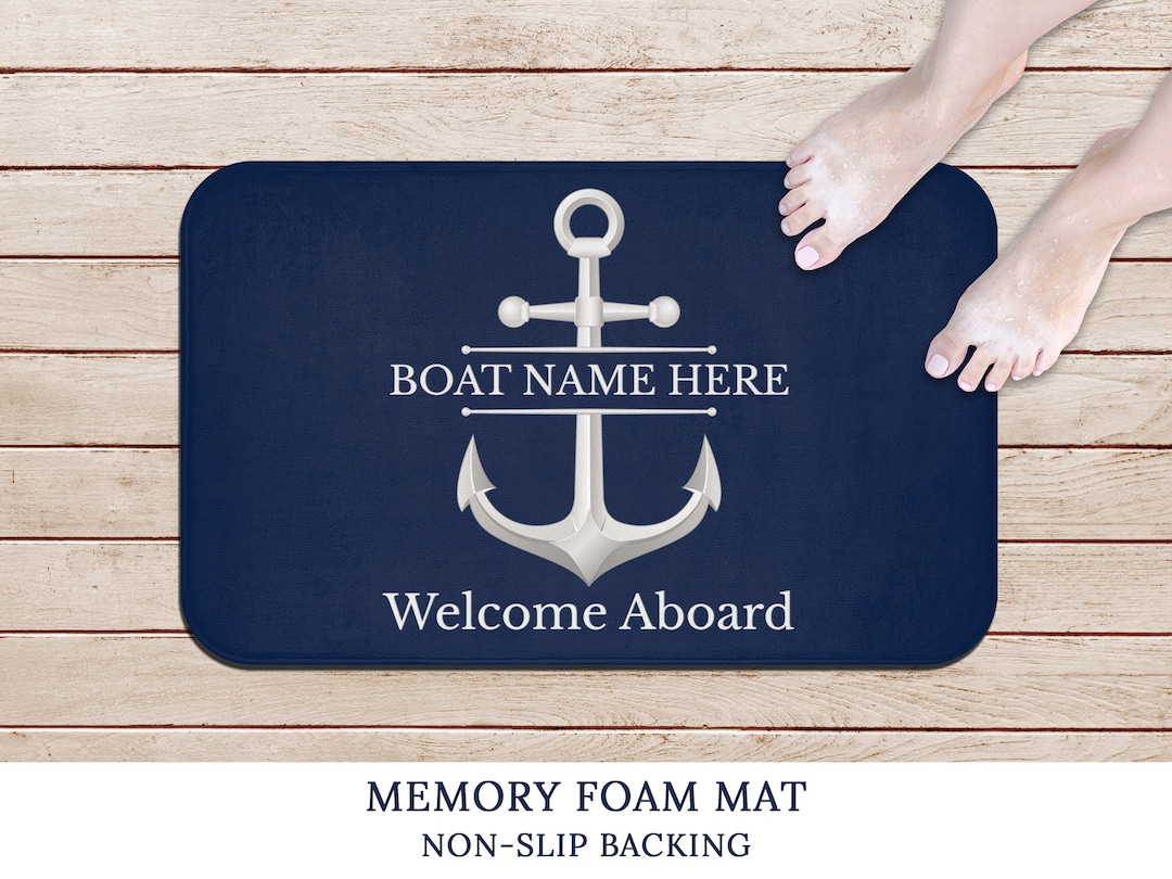 Custom Boat Welcome Mat: Personalized Nautical Boat Gift for Captains ...