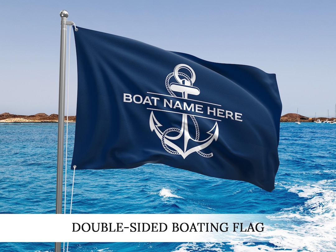 Personalized Nautical Boat Flag: Double-sided for Sailors and Boaters ...