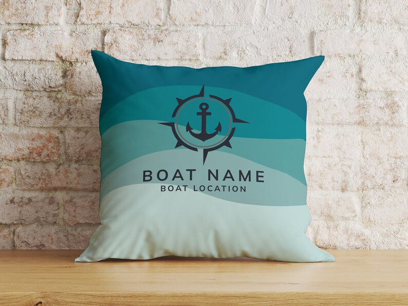 Custom Outdoor Boat Pillow Anchor Boat Name Cushion Yacht - Etsy
