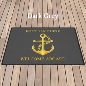 Nautical Welcome Heavy Duty Mat, Custom Yacht Mat, Family Boat Gift ...