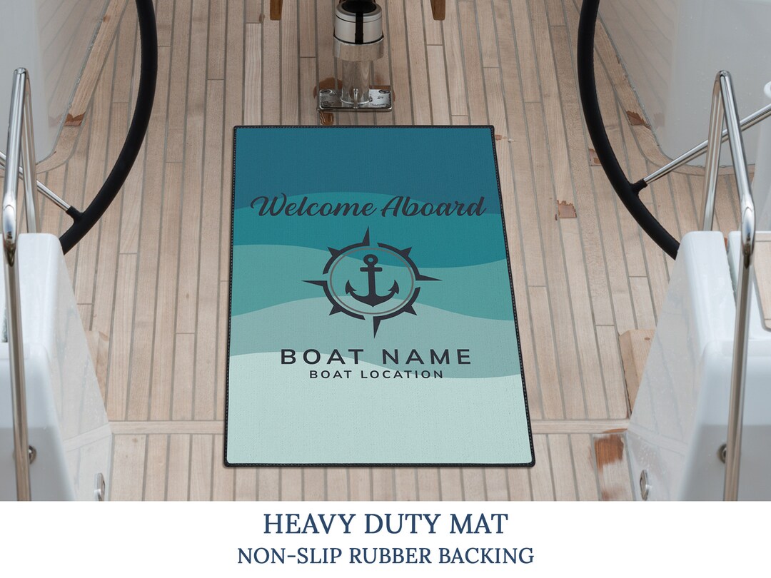 Custom Heavy Duty Boat Mat, Vertical Boat Door Mat for Yatch, Green ...