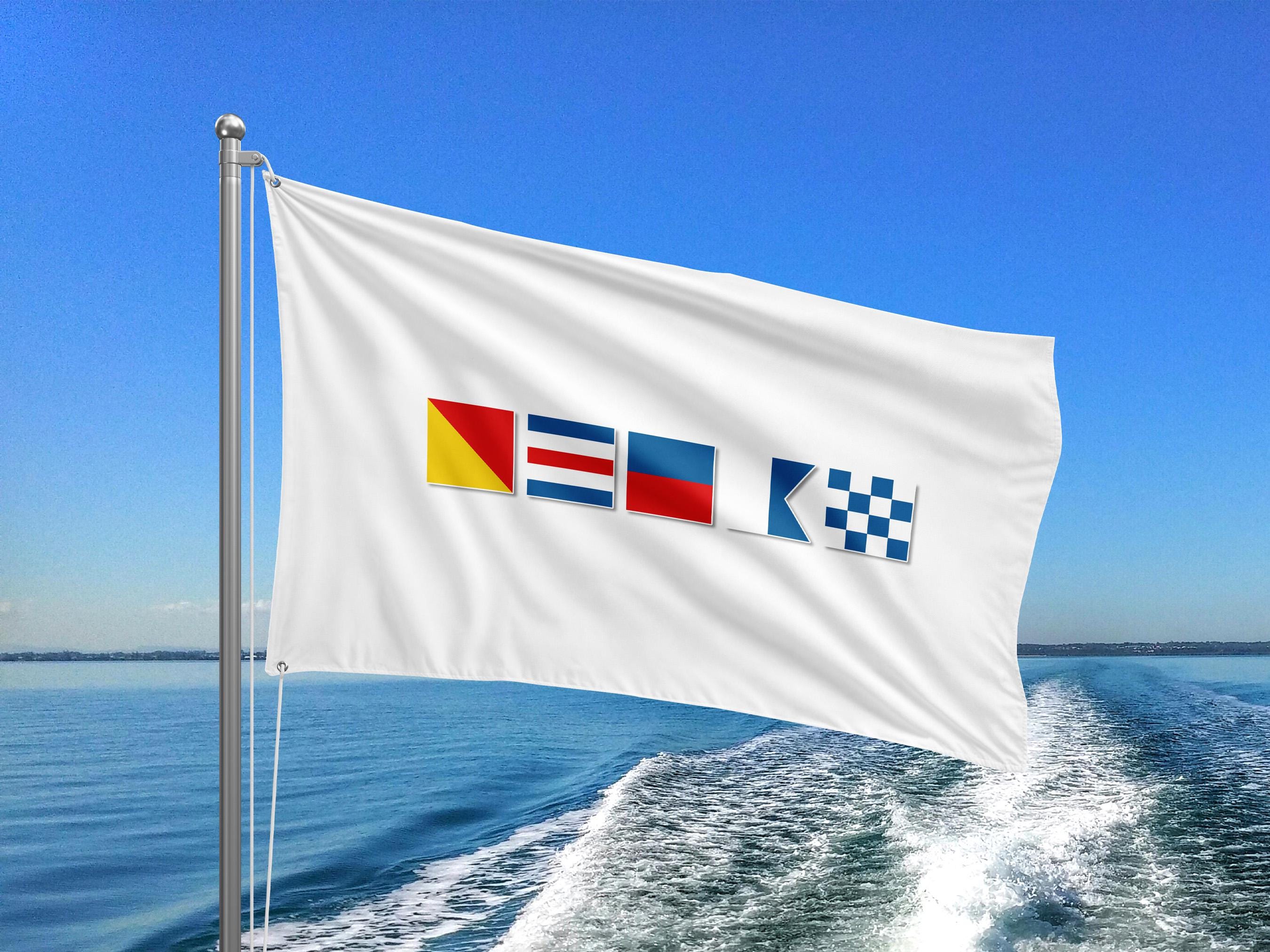 Personalized Boat Flag, Custom Captain Gift, Nautical Code Flag, Boat ...