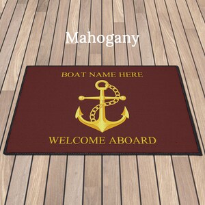 Nautical Welcome Heavy Duty Mat, Custom Yacht Mat, Family Boat Gift ...