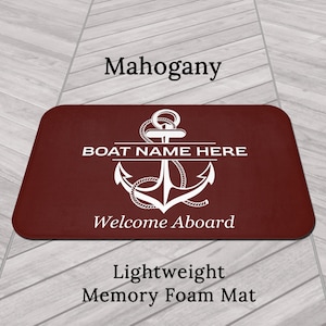 Custom Gift for Boat, Personalized Boat Mat, Nautical Boat Accessories ...