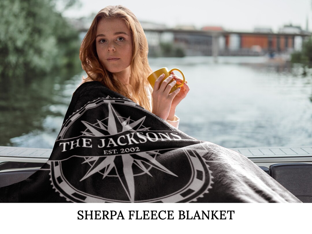 Family Boat Blanket, Boat Gift, Boat Accessories, Nautical Bedding ...