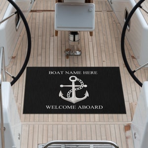 Custom Boat Name Rug, Nautical Anchor Rug for Boat Lovers, Custom Gift ...