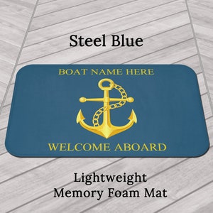 Anchor Sailing Mat, Boat Owner Gift, Yacht Mat, Nautical Bath Mat - Etsy