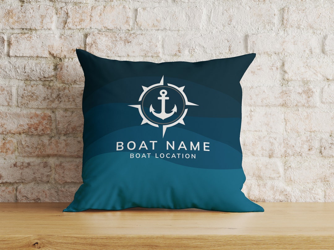 Custom Outdoor Boat Pillow Anchor Boat Name Cushion Yacht - Etsy
