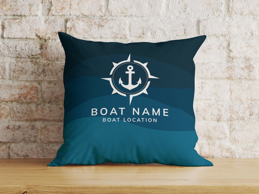 Custom Outdoor Boat Pillow Anchor Boat Name Cushion Yacht - Etsy