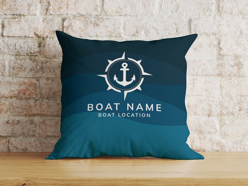 Custom Outdoor Boat Pillow Anchor Boat Name Cushion Yacht - Etsy