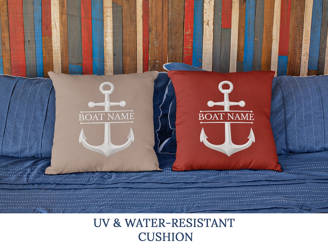 Custom Outdoor Boat Cushion, Boating Decor, Boat Gift, Nautical Pillow ...