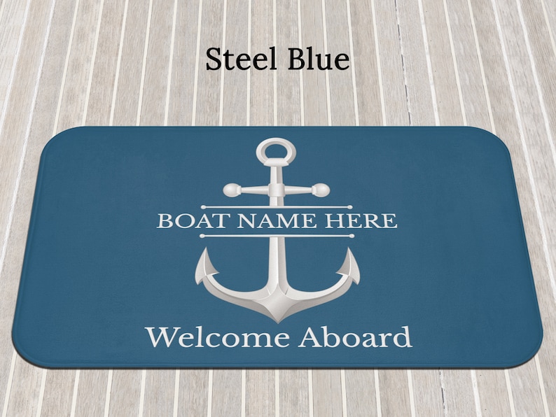 Custom Boat Mat Boat Accessories Personalized Boat Gift for - Etsy